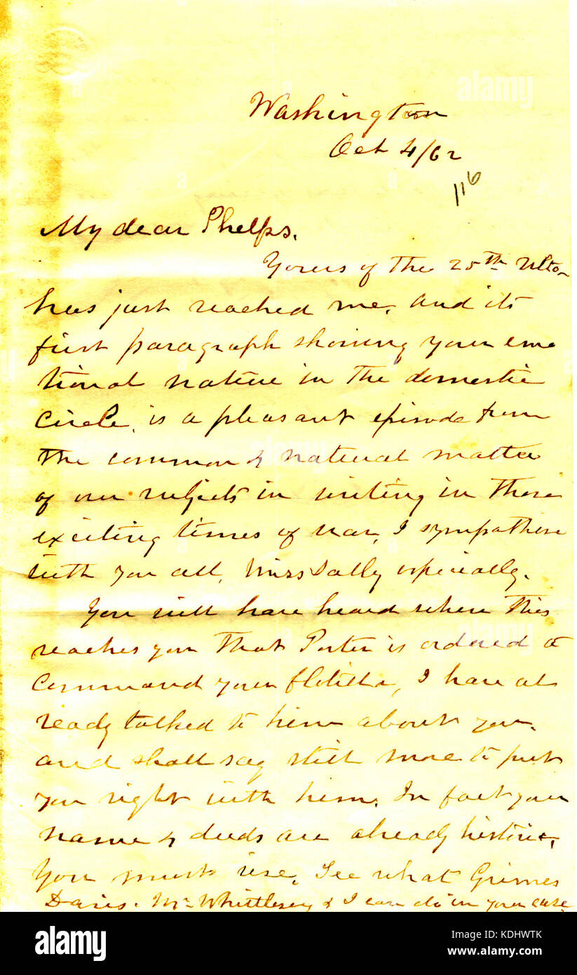 Letter from A. H. Foote, Washington, D. C., to Seth Ledyard Phelps ...