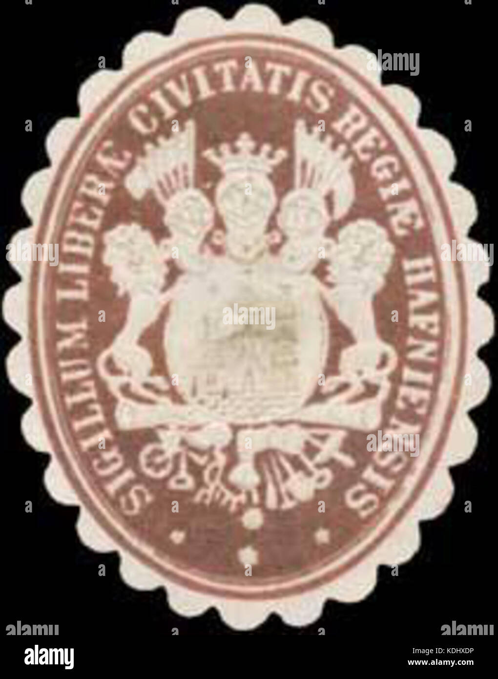 Siegelmarke Sigillum liberae civitatis regiae hafniensis W0393151 Stock ...