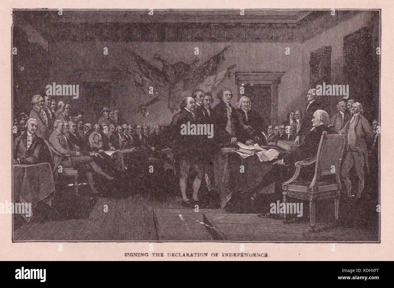 Signing of the Declaration of Independence Stock Photo - Alamy