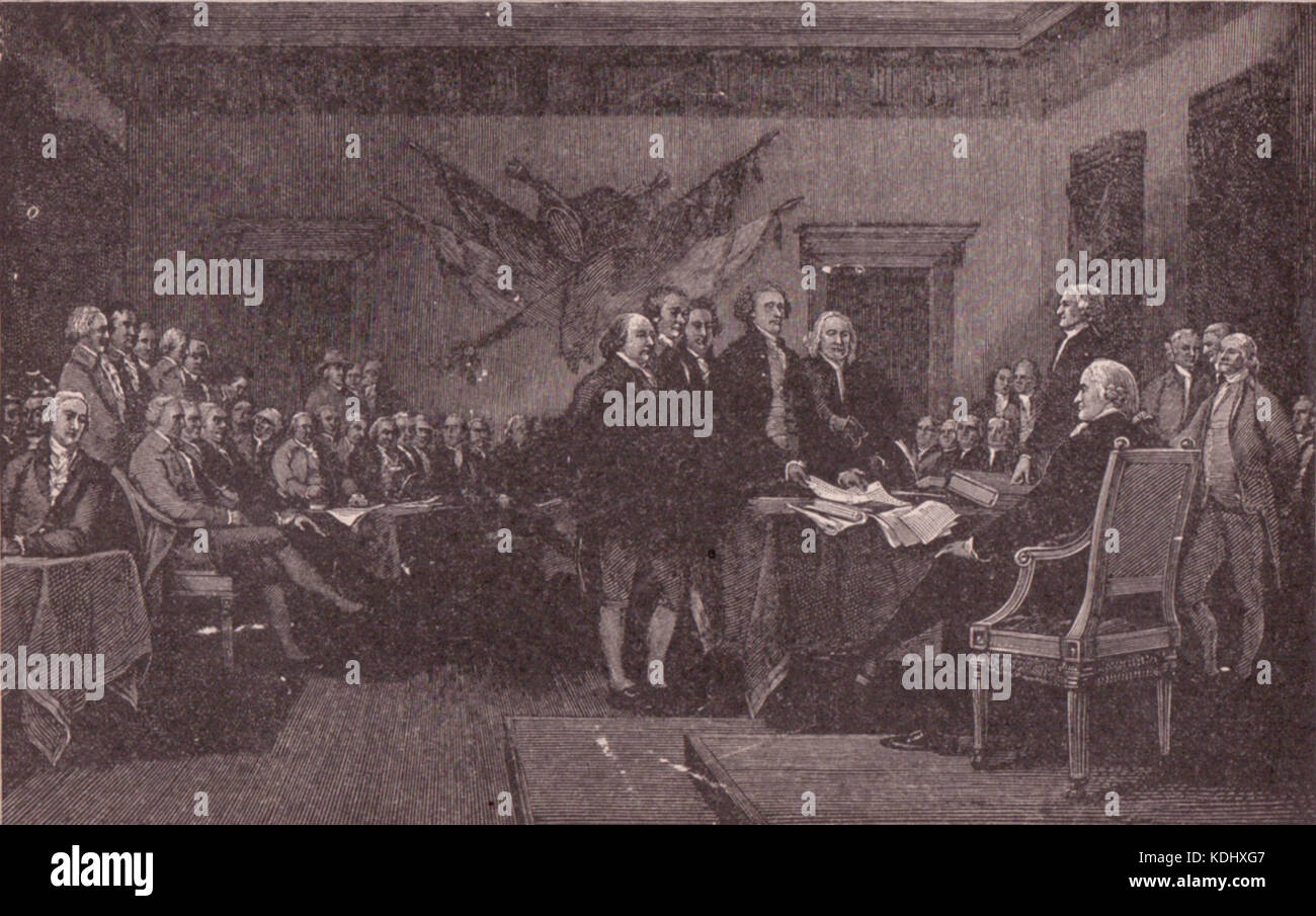 Signing of the declaration of independence hi-res stock photography and ...