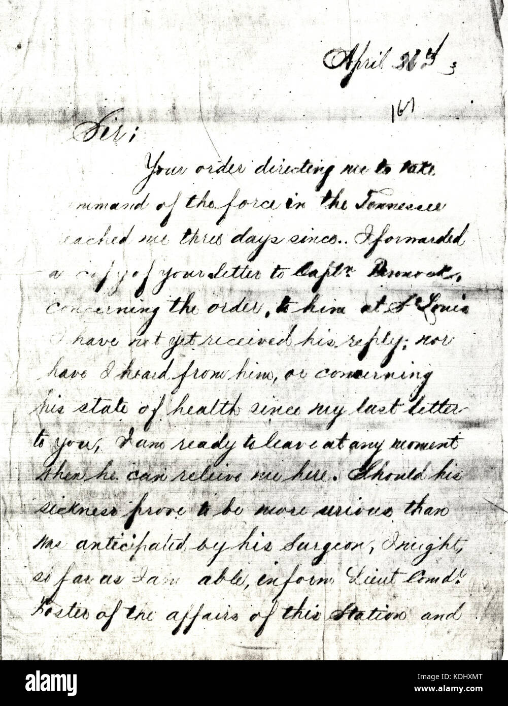 Photocopy of letter from Seth Ledyard Phelps to David D. Porter, April ...