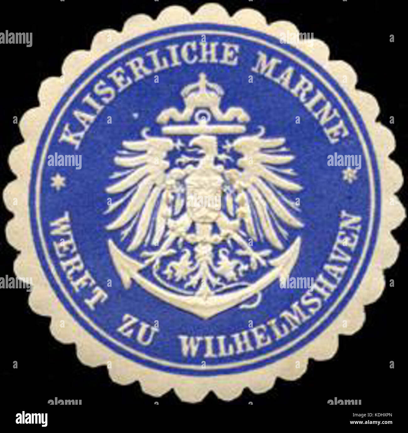 A stamp or seal from the Imperial German Navy (Kaiserliche Marine ...