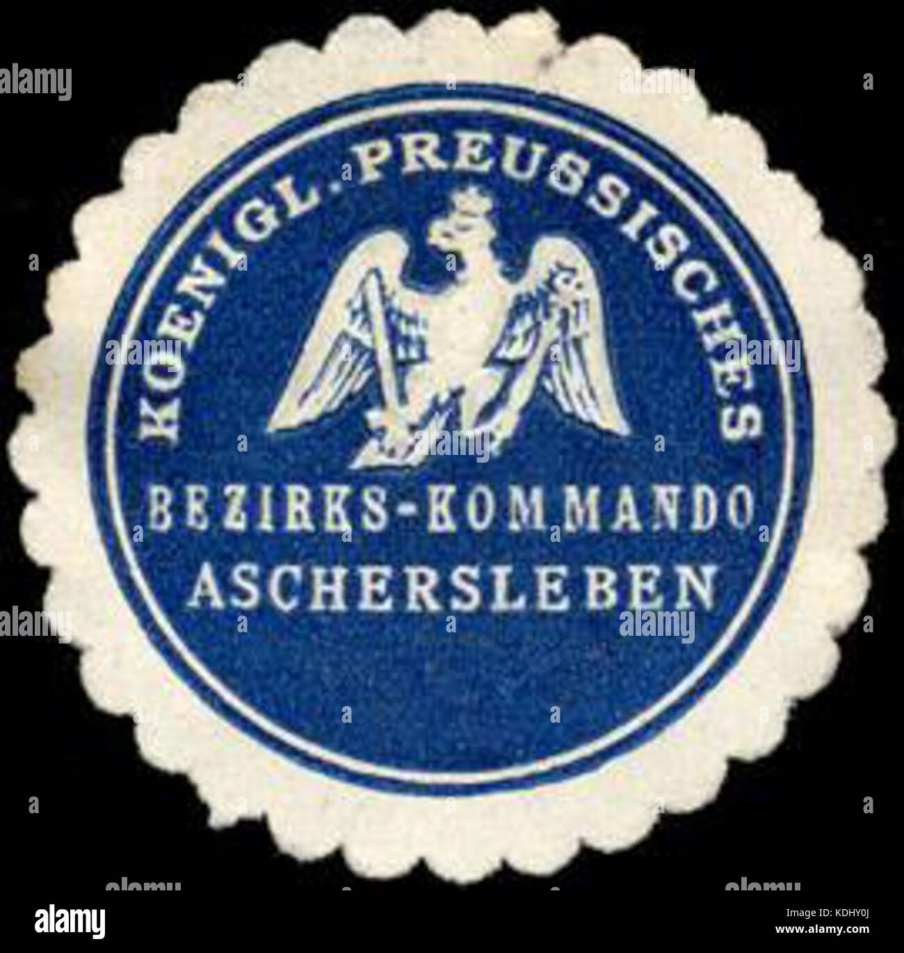 This postal stamp from the Royal Prussian District Command in ...
