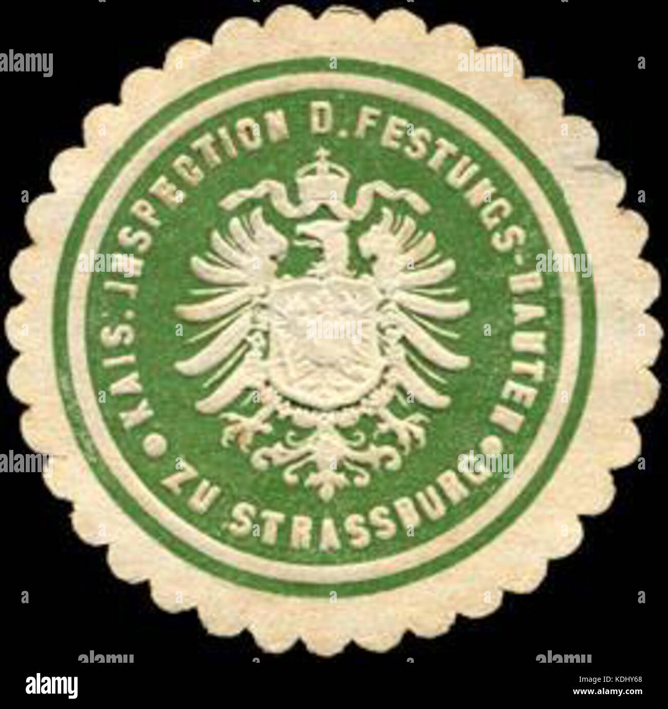 Siegelmarke Kaiserliche Inspection der Festungs Bauten zu Strassburg ...
