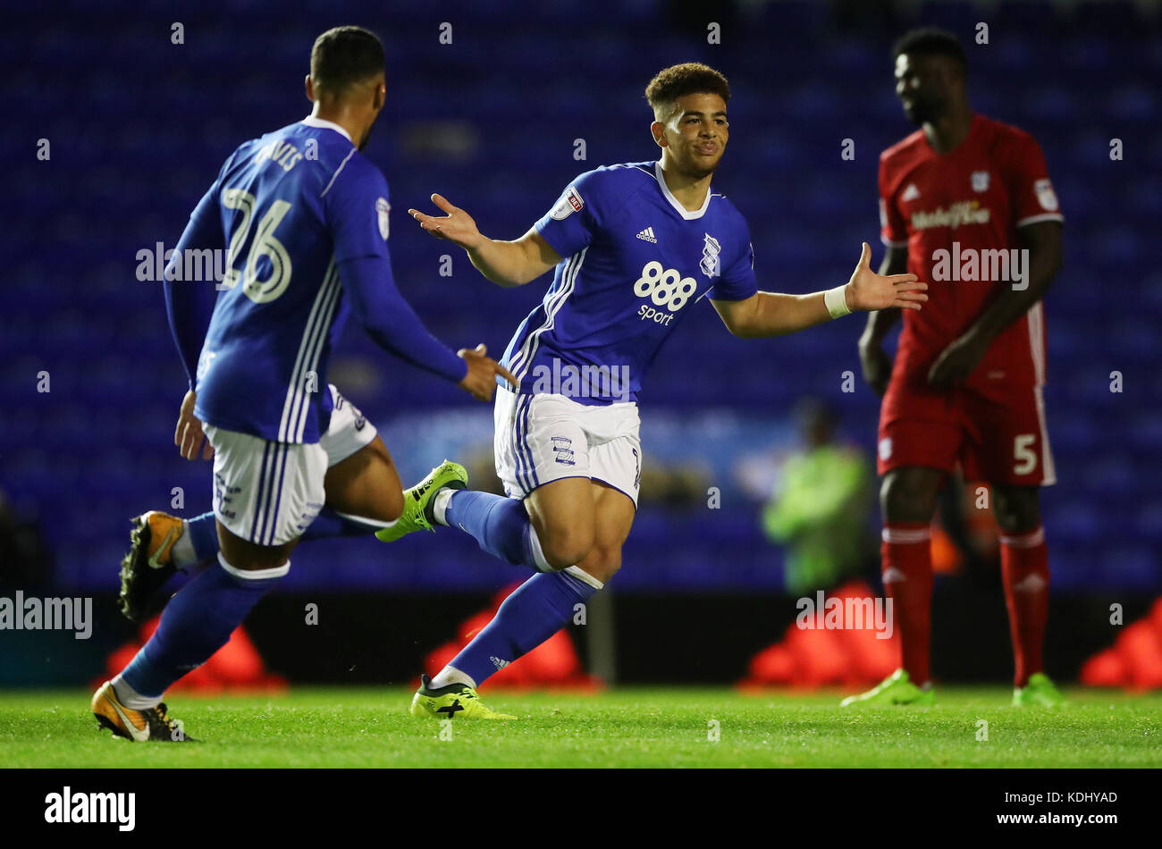 Birmingham City's Che Adams celebrates scoring his side's first goal of ...