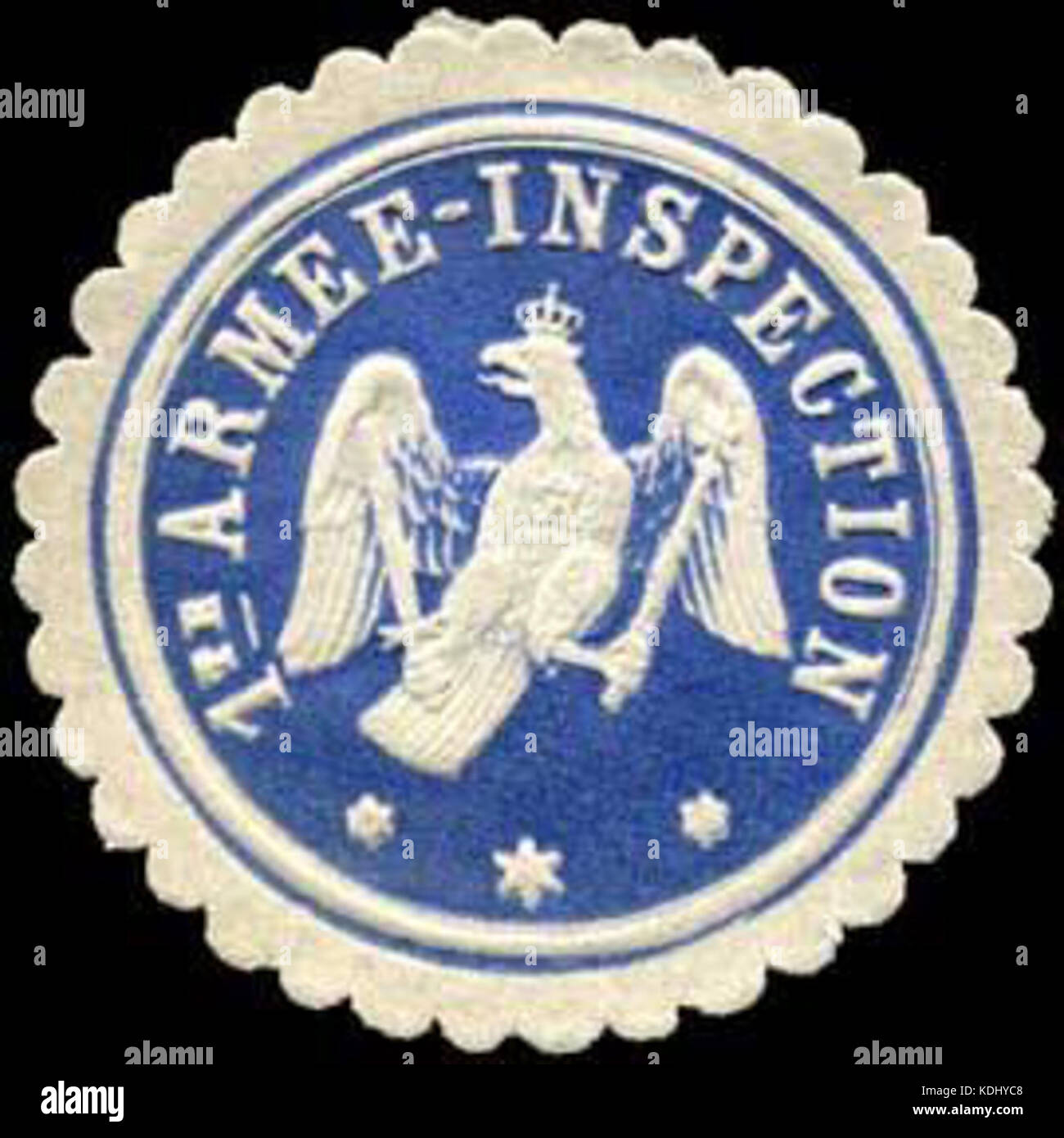 Official seal stamp of the 1st Army Inspection, likely used by the ...