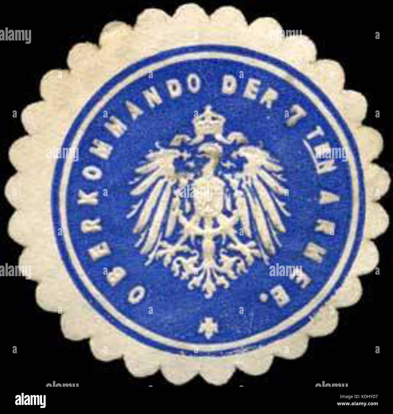 This Siegelmarke (seal) represents the Oberkommando der 7. Armee, which ...