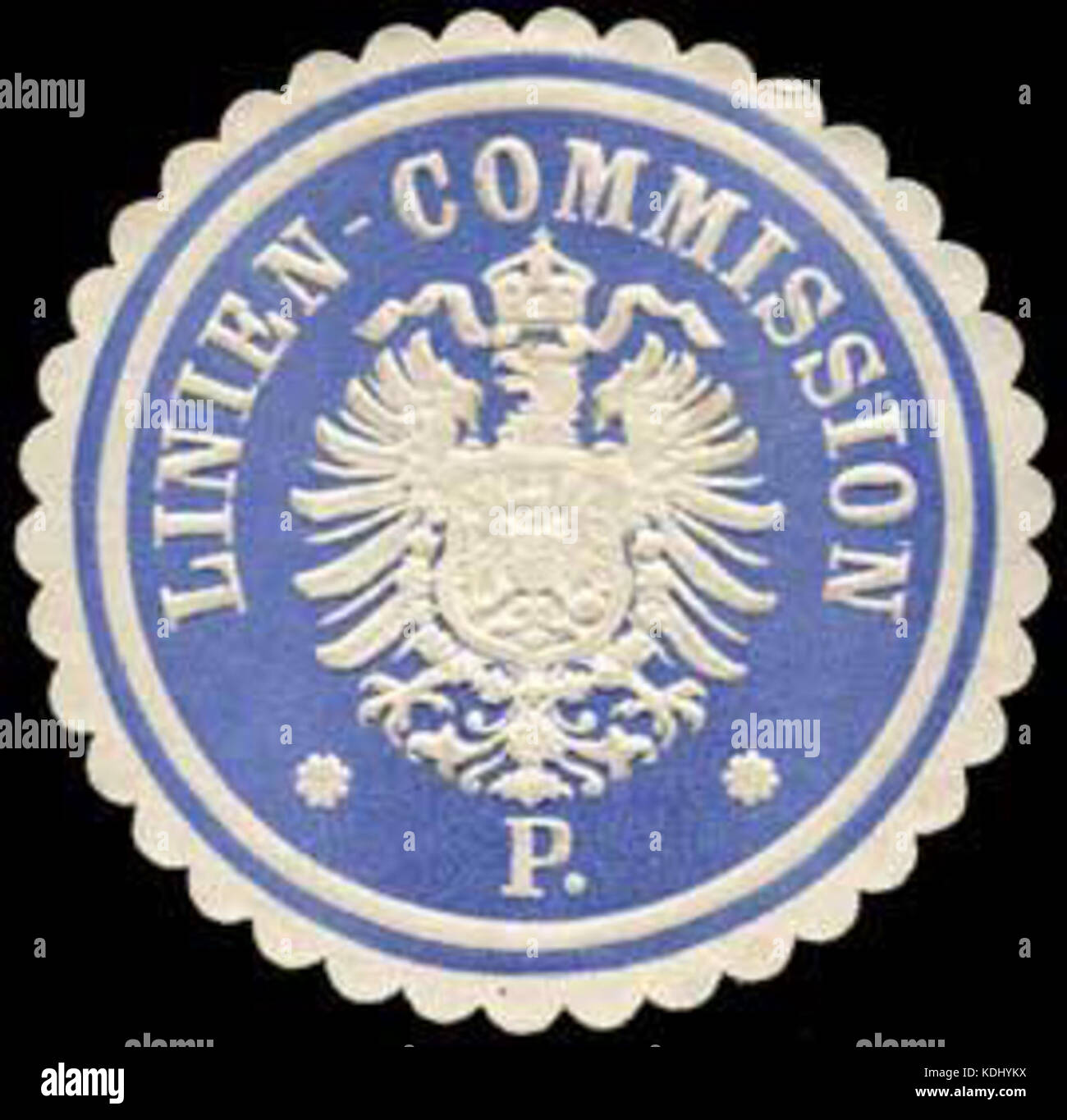 Siegelmarke Linien Commission P. W0259960 Stock Photo - Alamy