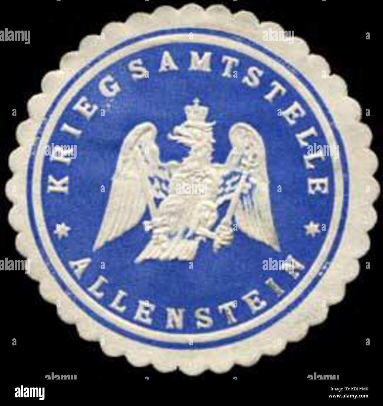 Siegelmarke Kriegsamtstelle Allenstein W0259964 Stock Photo - Alamy