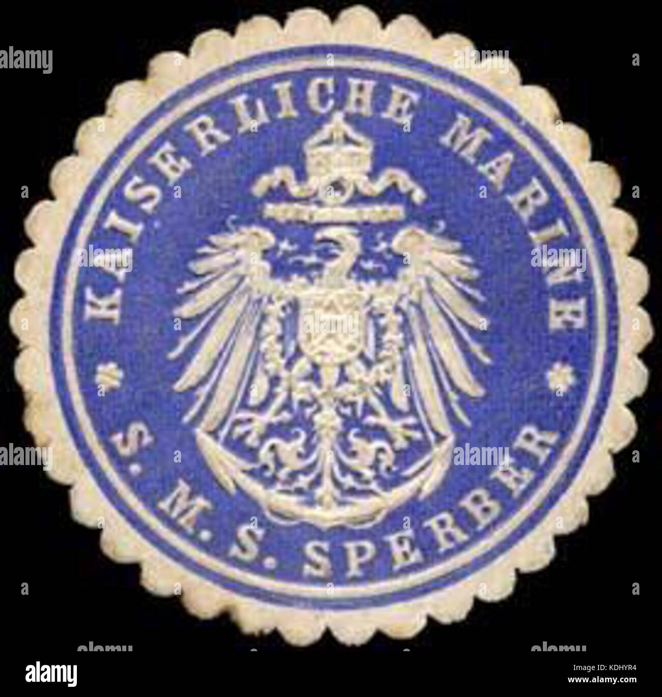 This image depicts the official seal of the Kaiserliche Marine ...