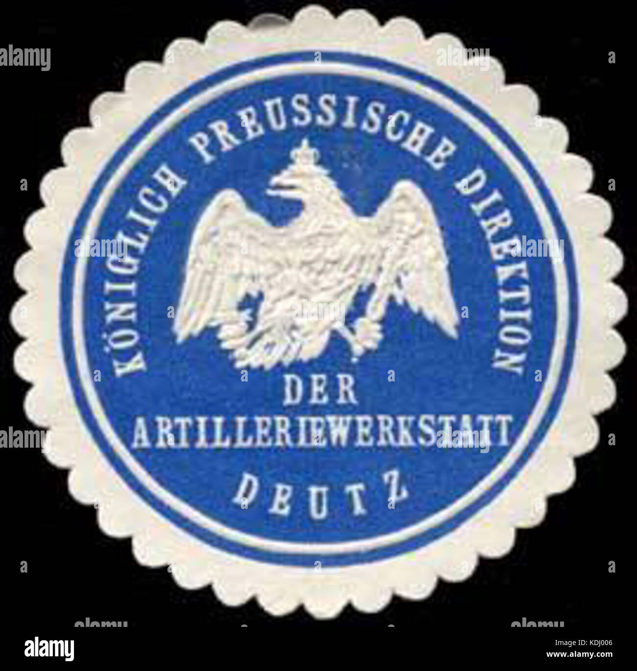 Siegelmarke K. Pr. Direktion der Artilleriewerkstatt Deutz W0285406 ...