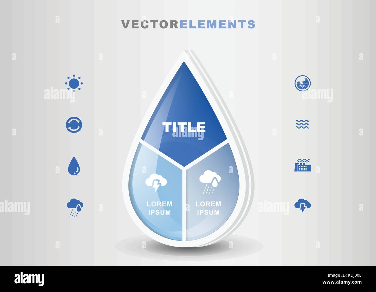 Water drop infographics vector hi-res stock photography and images - Alamy