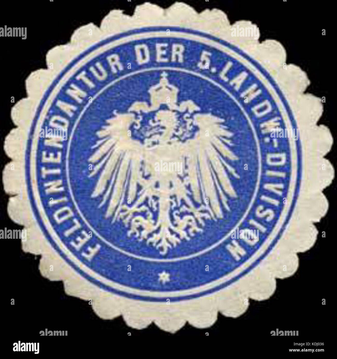 This image features a seal mark from the field intendant's office of ...