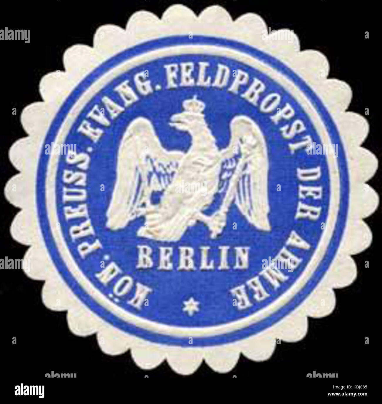 The Siegelmarke (seal) K.Pr. Evangelischer Feldprobst der Armee was ...