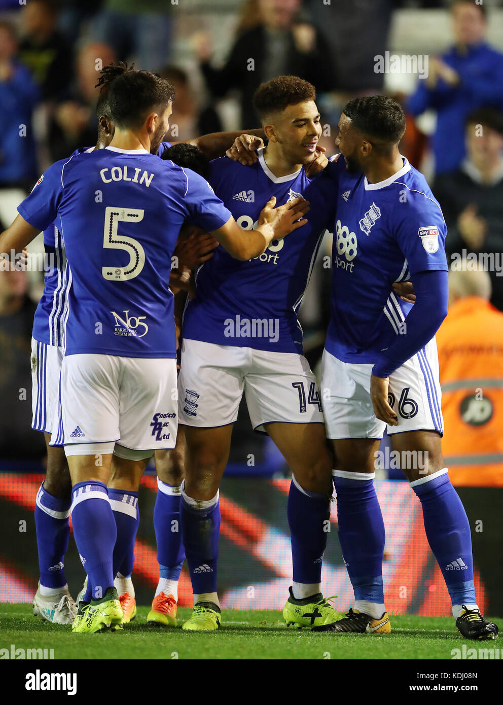 Birmingham City's Che Adams celebrates scoring his side's first goal of ...