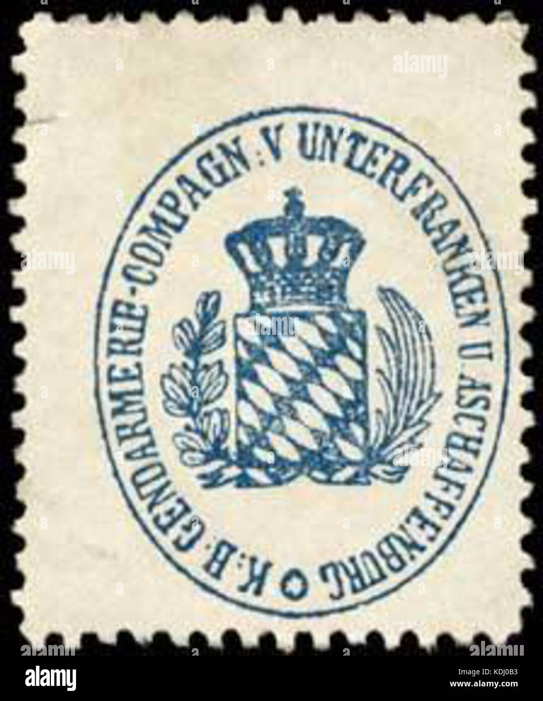 This stamp, identified as a Siegelmarke, features the emblem of the ...