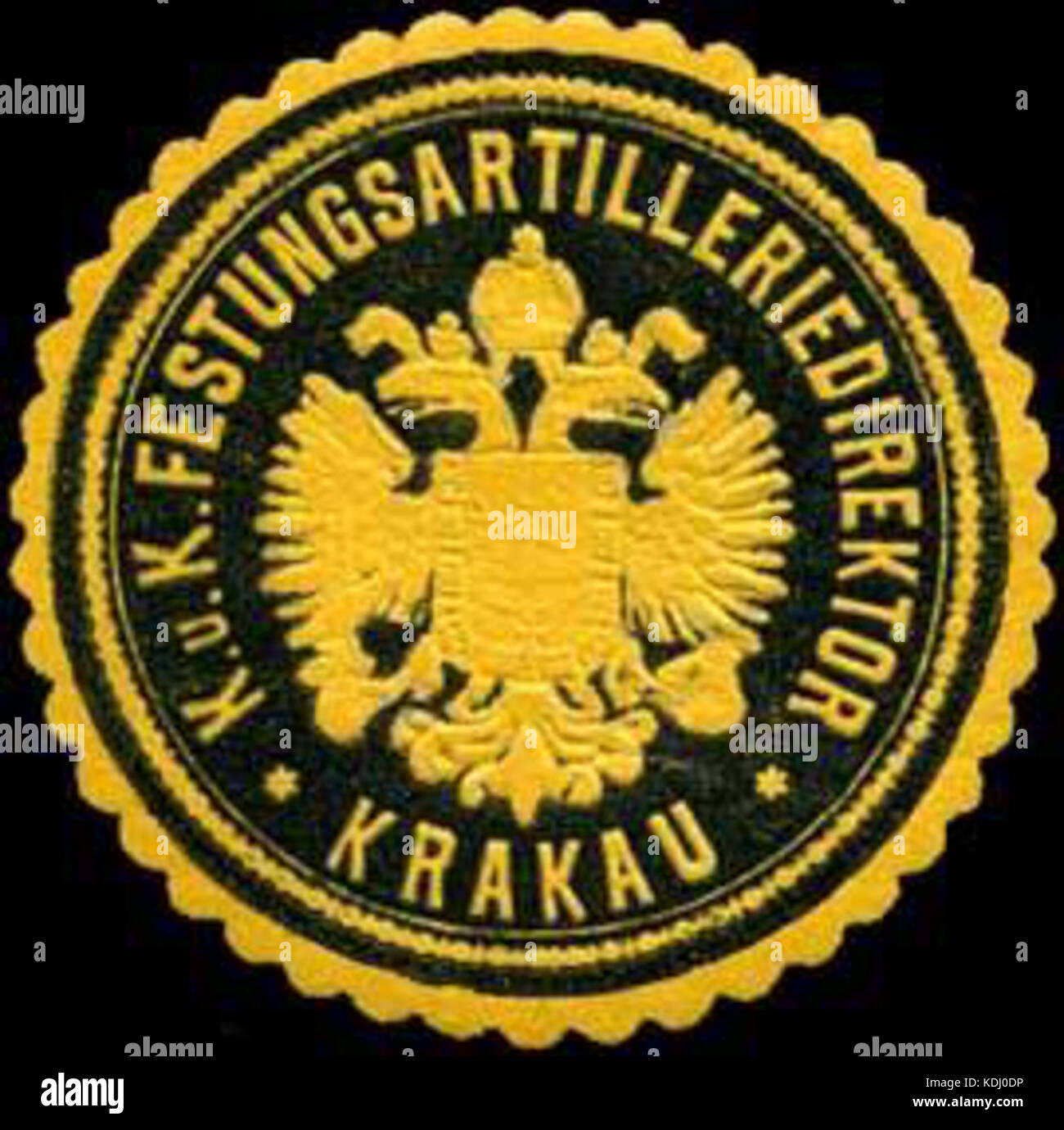 This document features the Siegelmarke (seal) of the K.u.K. (Imperial ...