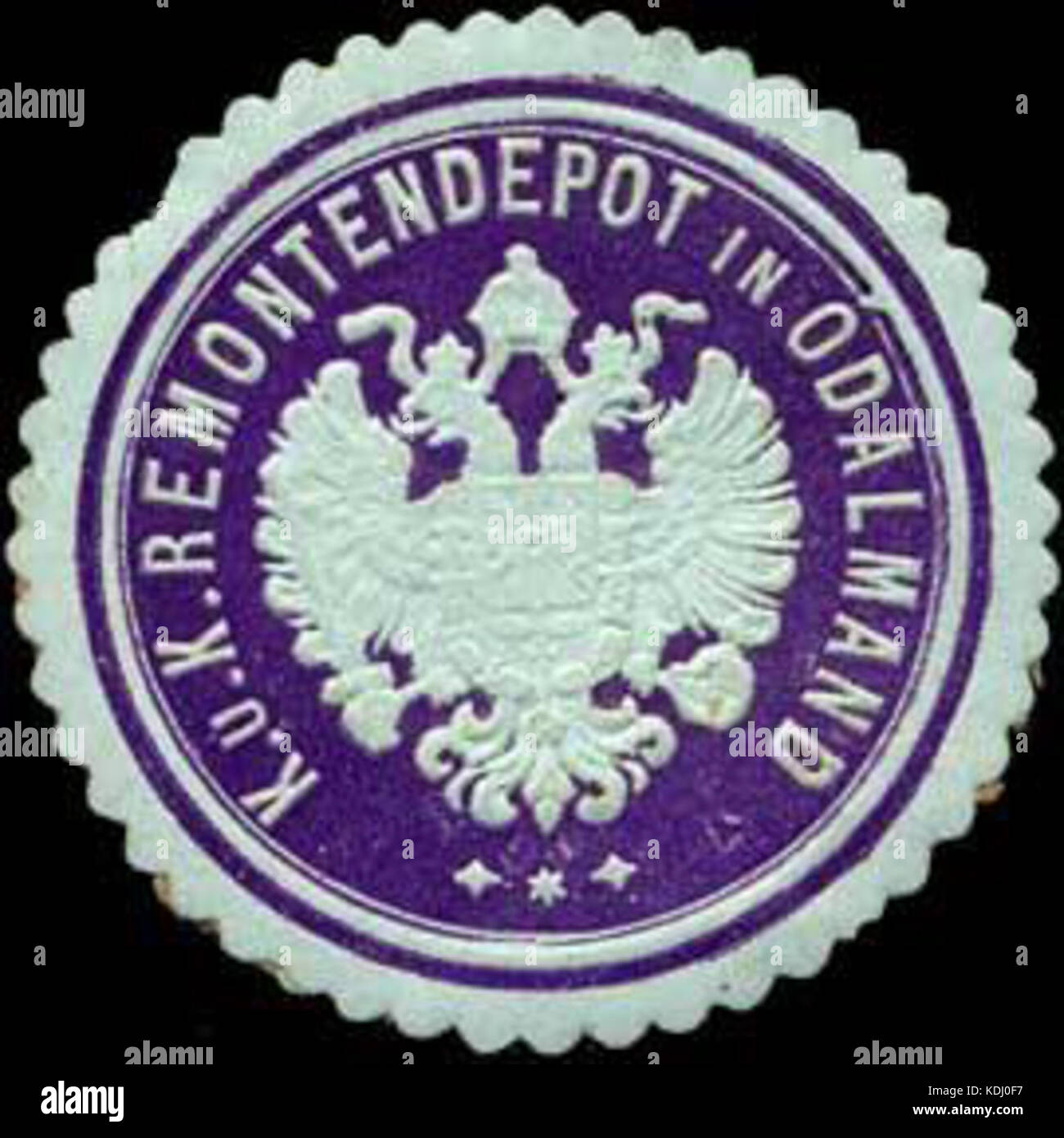 This seal marks the K.u.K. Remontendepot, an Austrian military depot ...