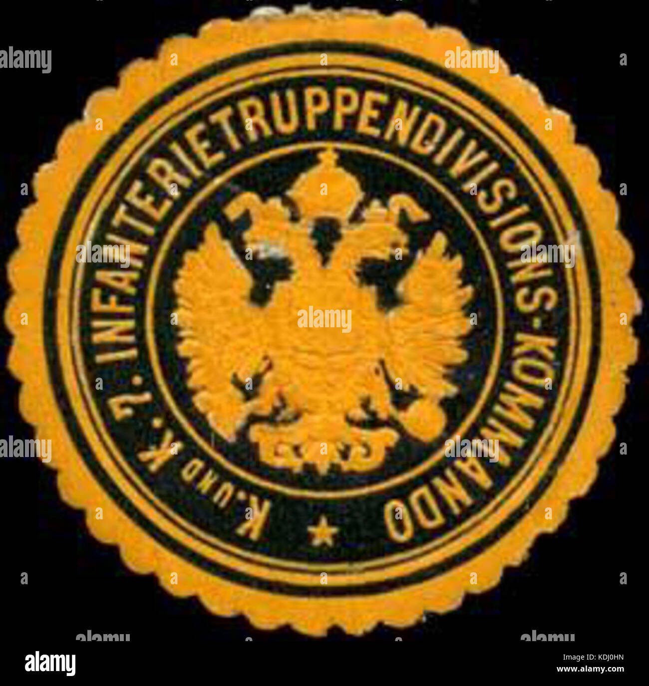 A historical military insignia, the Siegelmarke of the K. und K. 7th ...