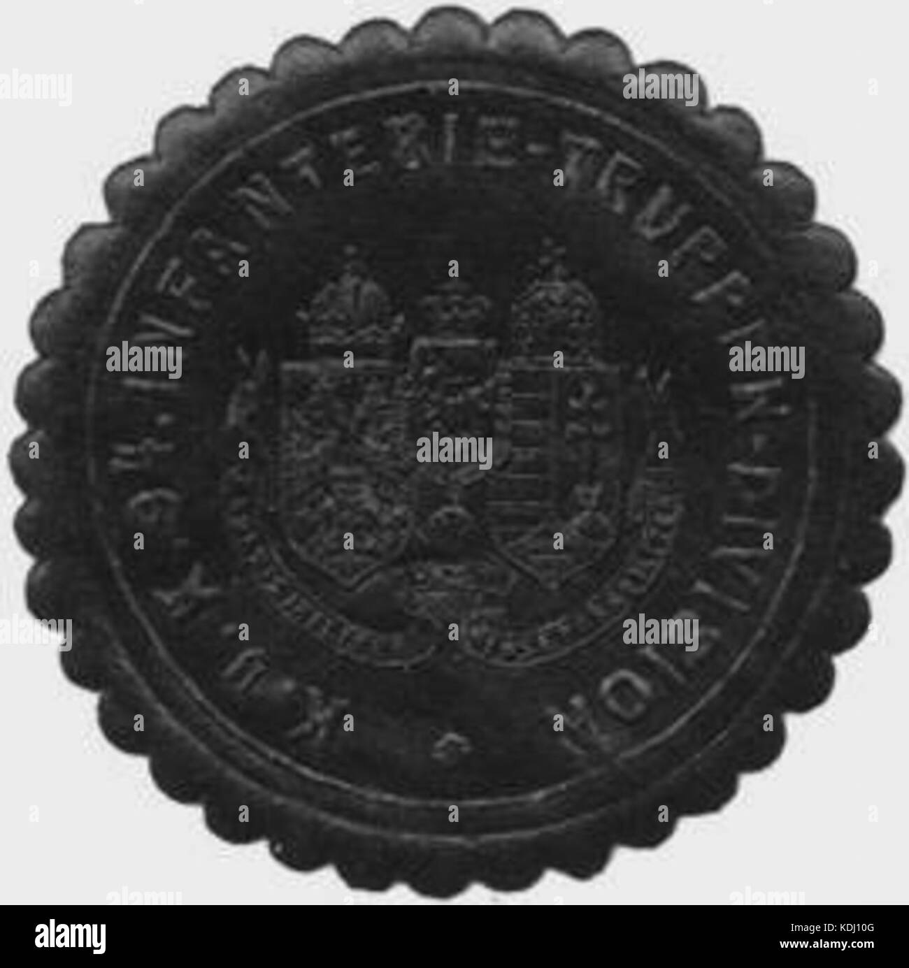 A Siegelmarke (seal) from the K.u.K. (Austro-Hungarian) 94th Infantry ...