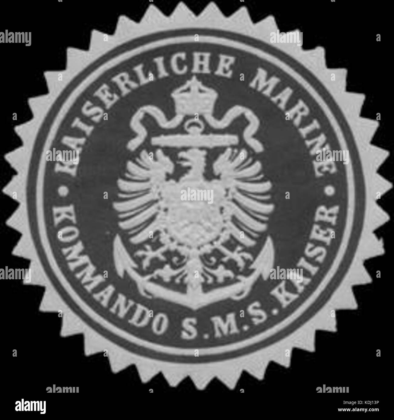 A stamp from the German Imperial Navy, the K. Marine Kommando ...