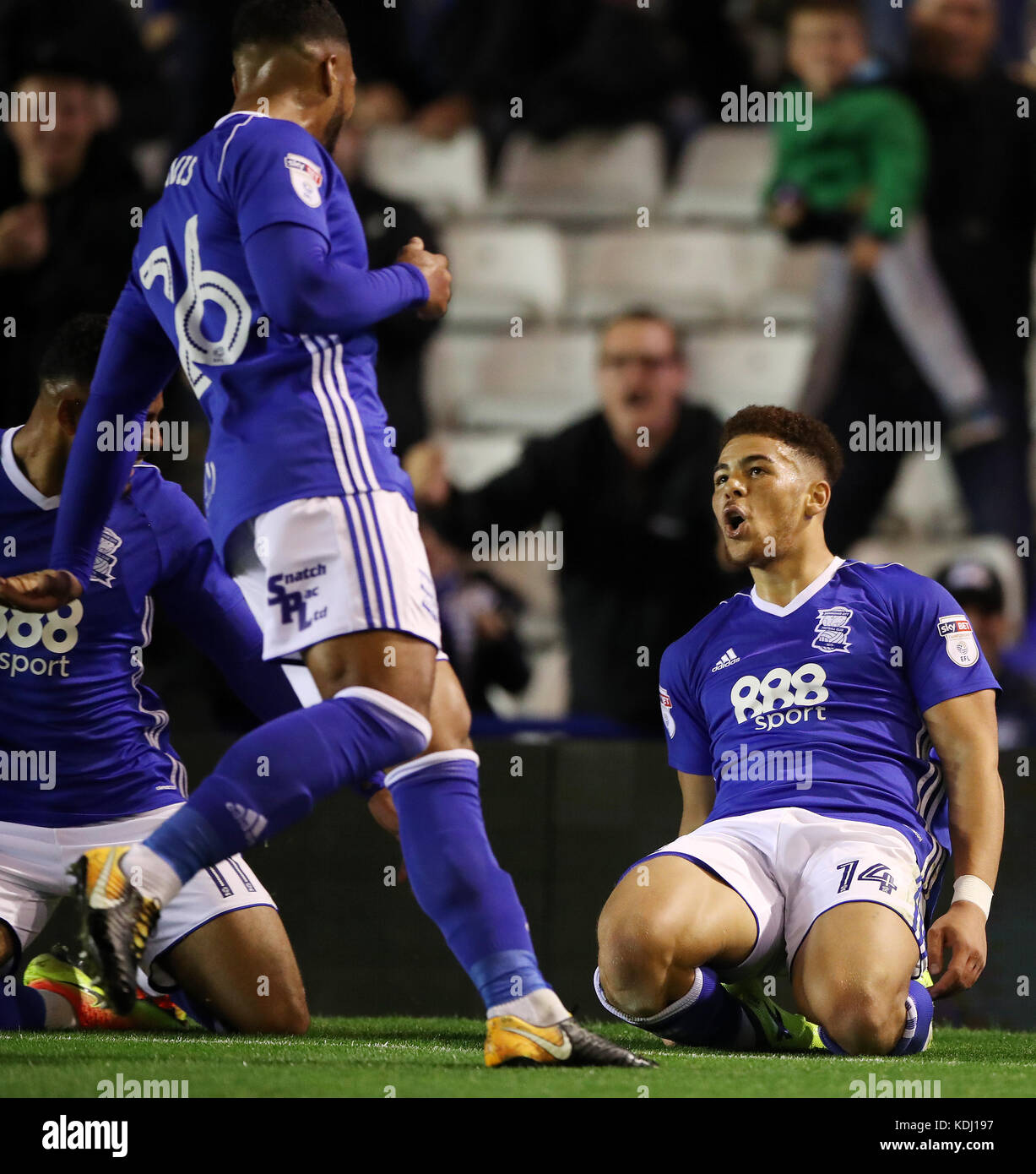 Birmingham City's Che Adams celebrates scoring his side's first goal of ...