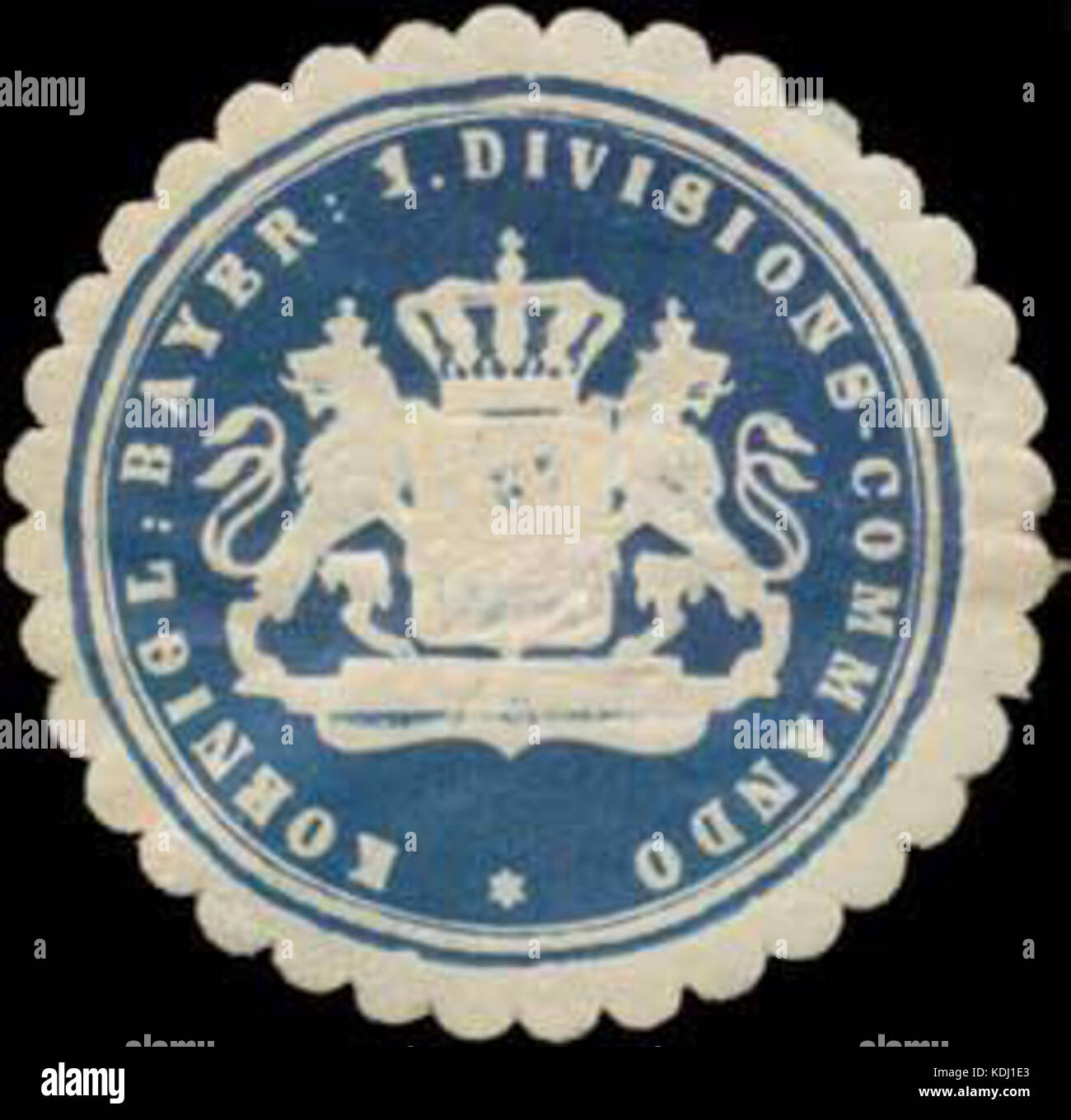 Siegelmarke K.Bayer. 1. Divisions Commando W0345184 Stock Photo - Alamy