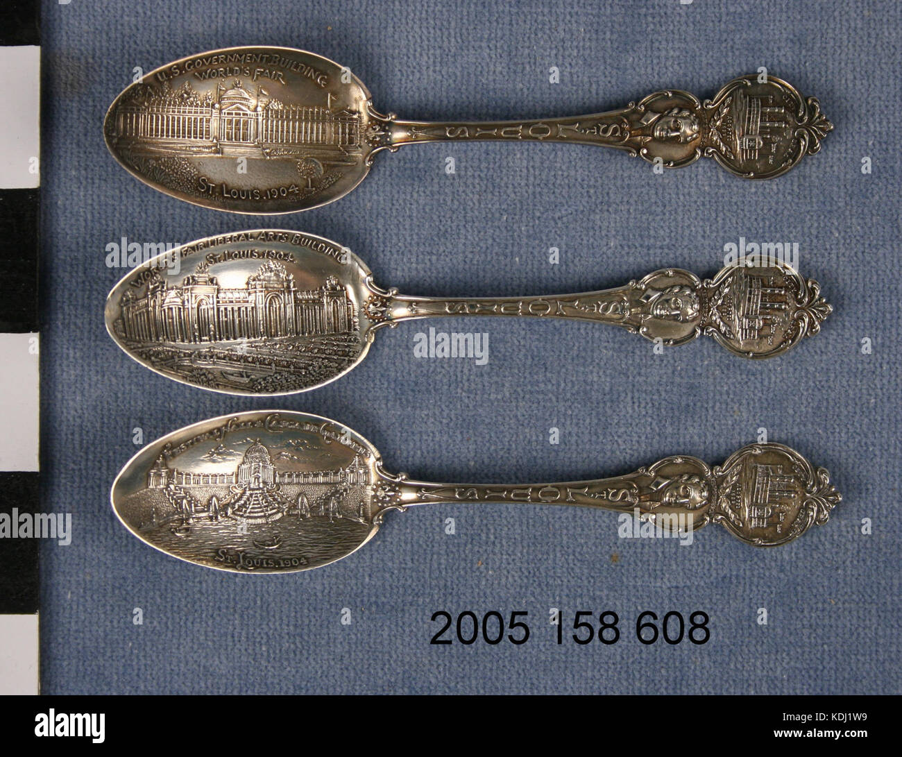This set of three silver souvenir teaspoons represents a classic piece ...