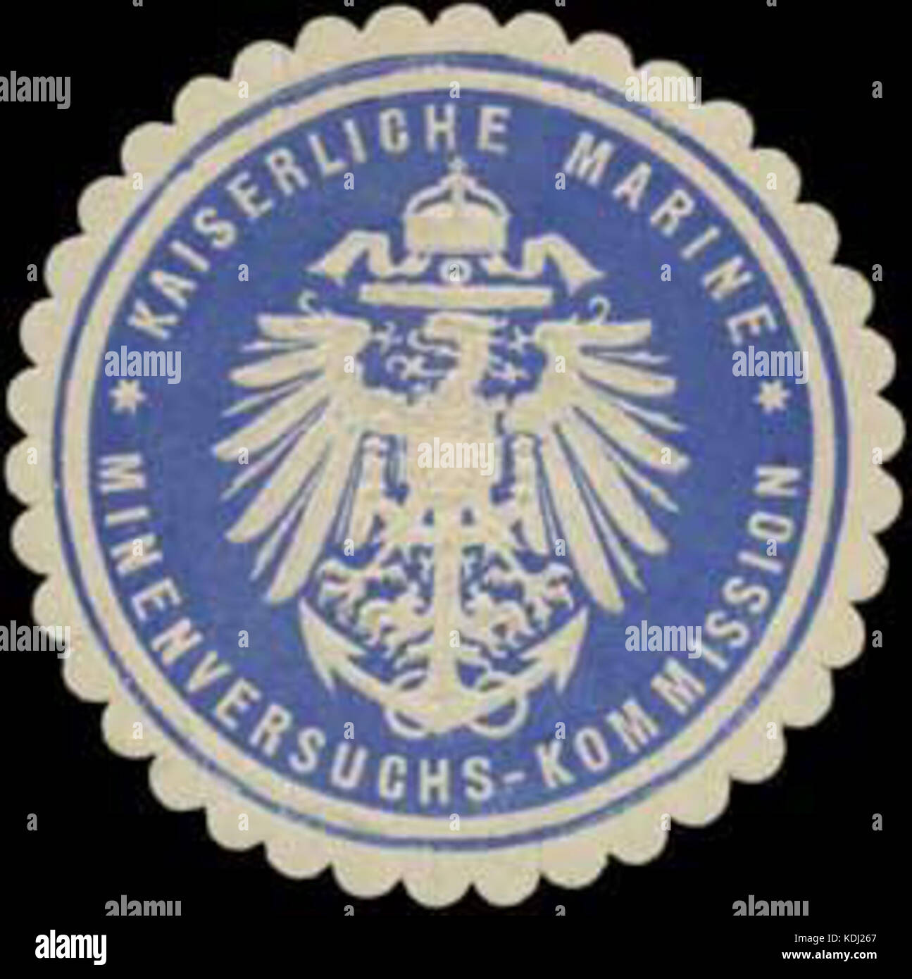 This image shows a seal from the German Marine Mine Testing Commission ...