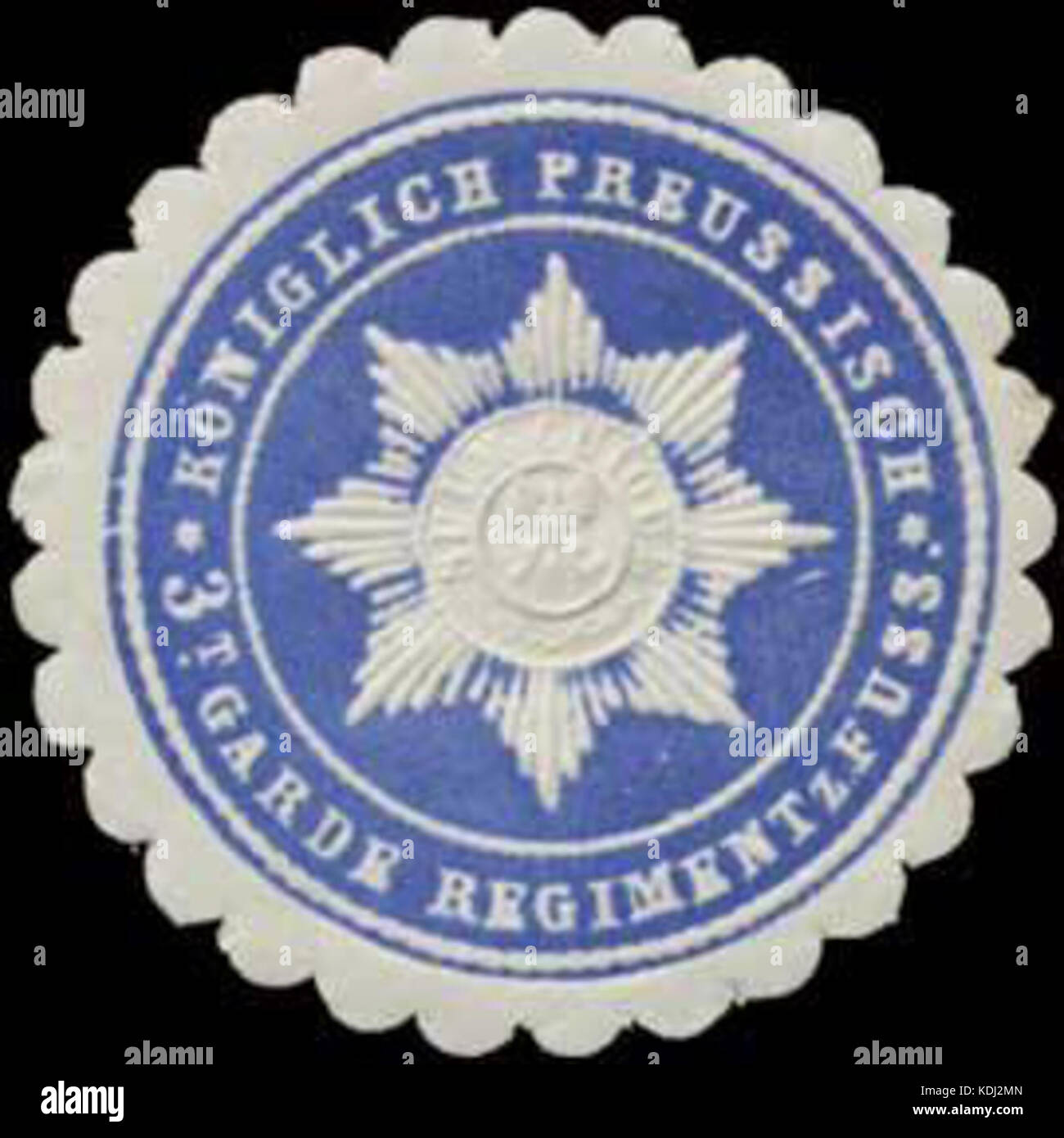 Siegelmarke K.Pr. 3t Garde Regiment zu Fuss W0363888 Stock Photo - Alamy