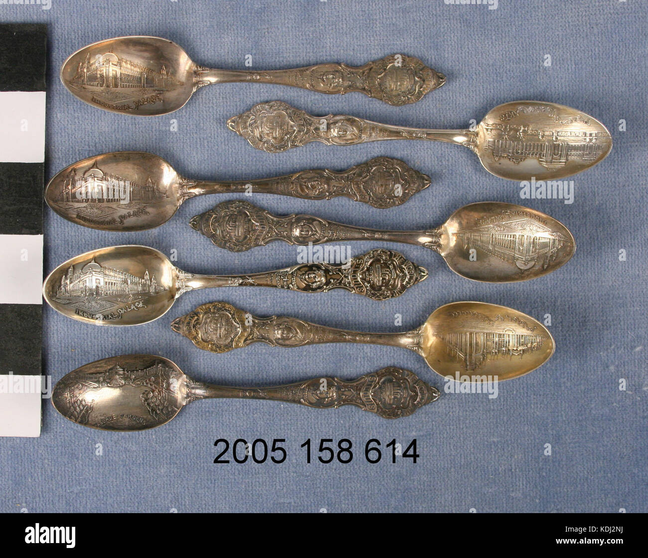 Seven 1904 World's Fair Souvenir Teaspoons Stock Photo - Alamy
