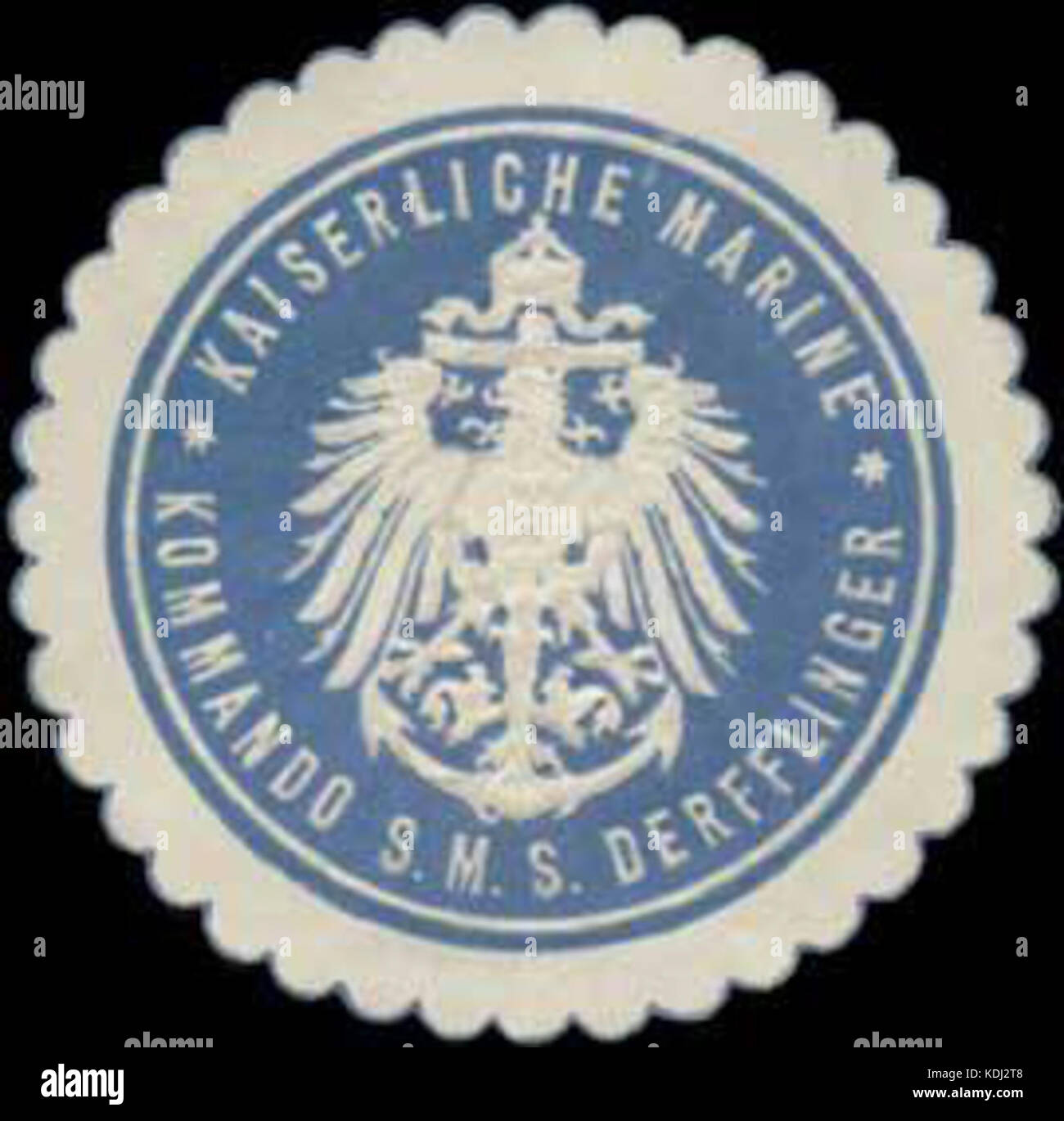 Siegelmarke K. Marine Kommando S.M.S. Derfflinger W0363996 Stock Photo ...