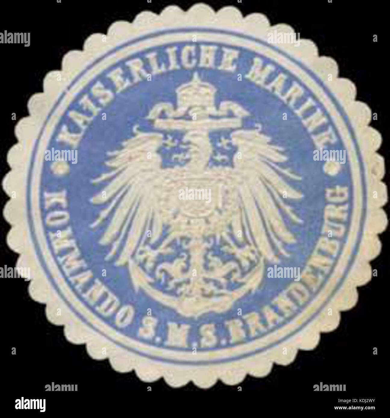 This image depicts the seal of the K. Marine Kommando of the S.M.S ...