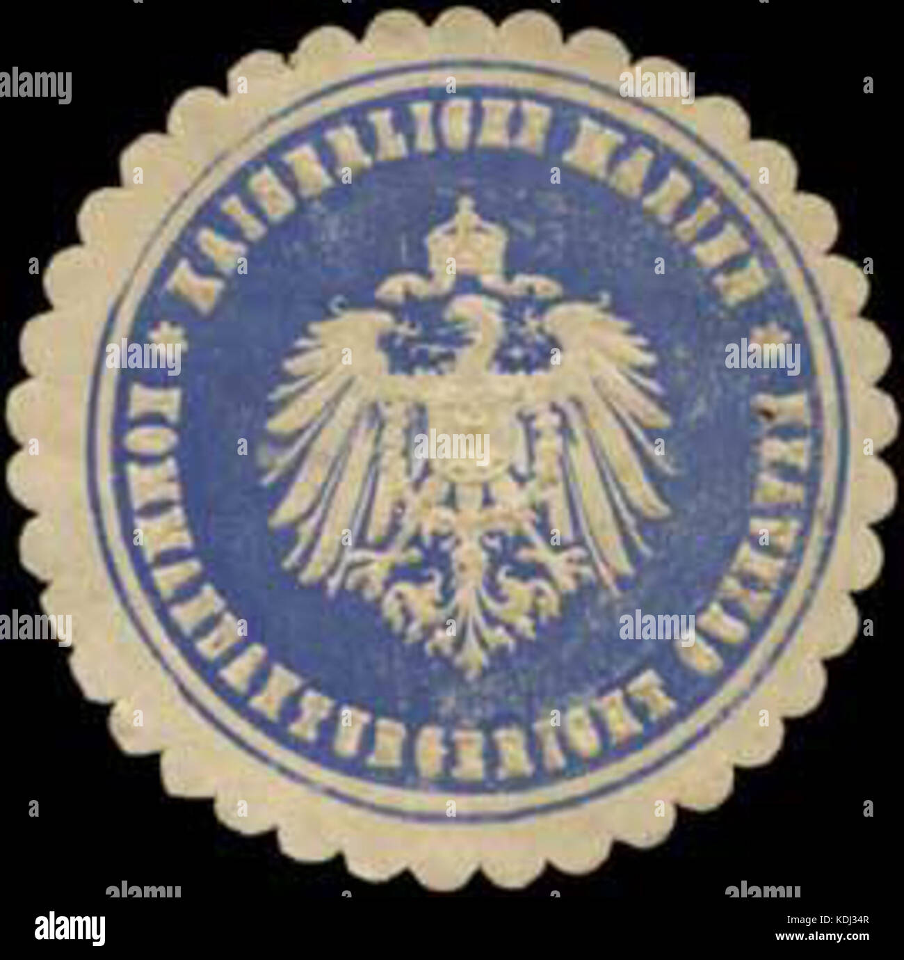 The Siegelmarke represents a historical seal used by the Marine ...