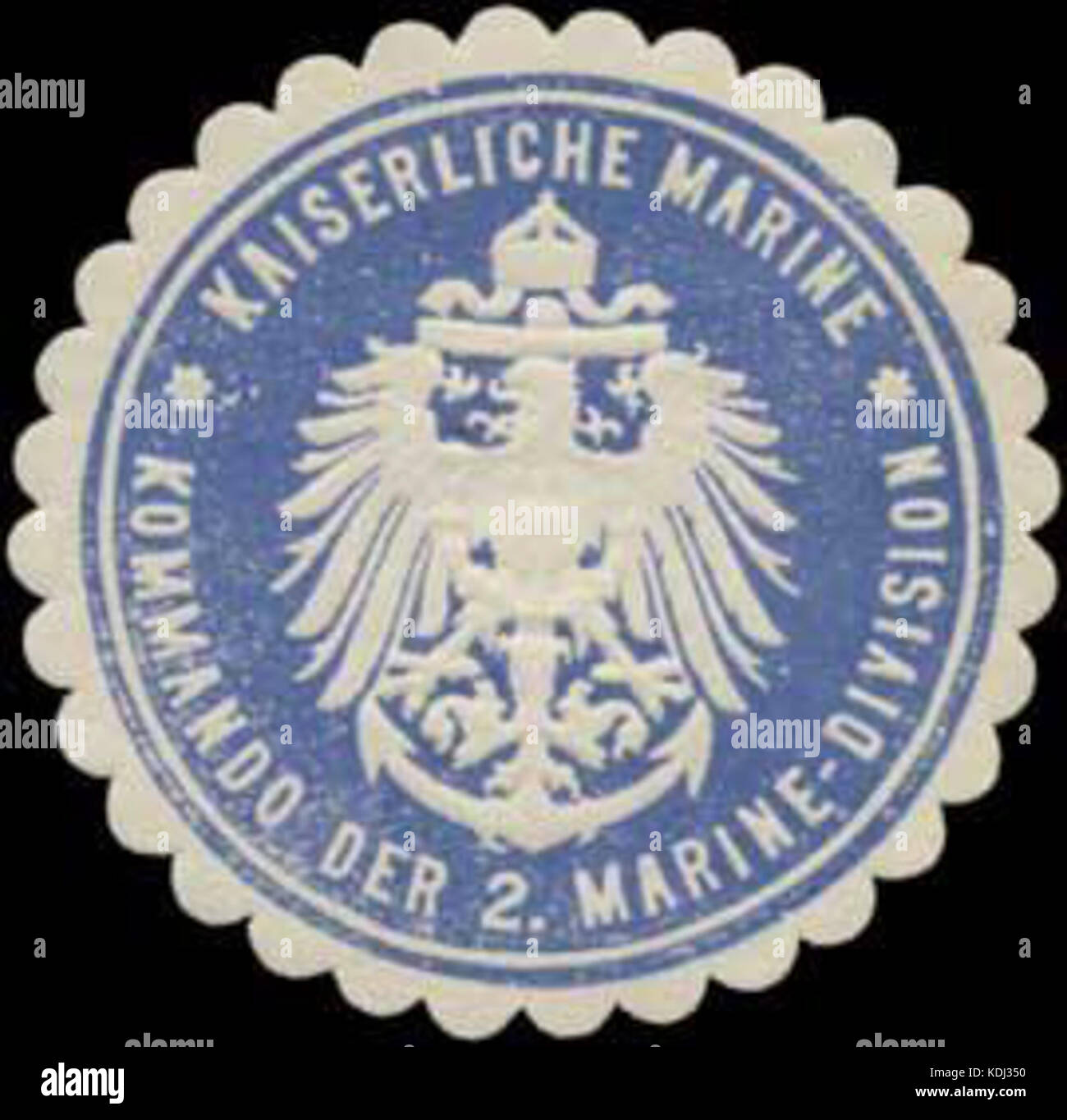 This image is related to a Siegelmarke (seal) of the K. Marine Kommando ...