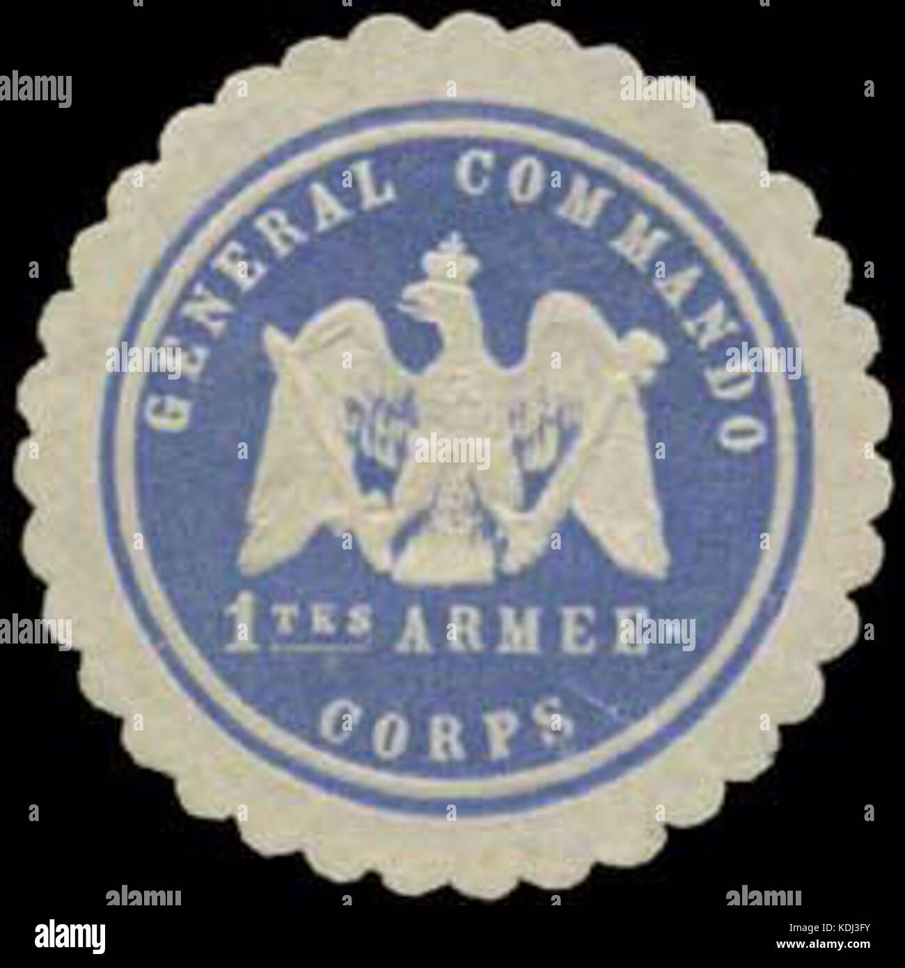 Siegelmarke General Commando 1tes Armee Corps W0387142 Stock Photo - Alamy