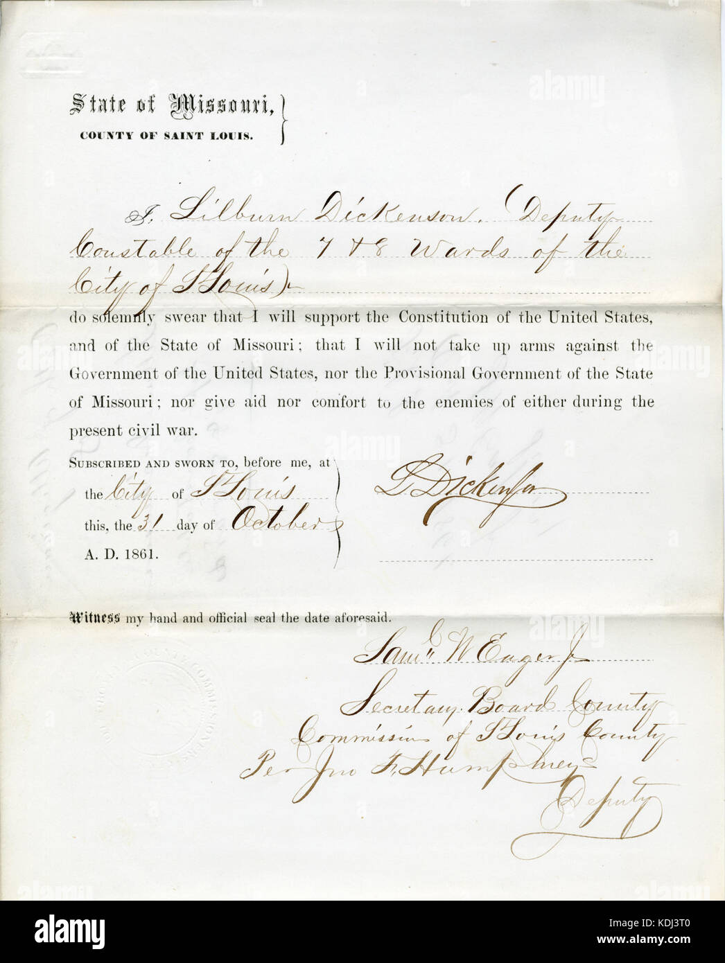 Historical civil war oaths hi-res stock photography and images - Alamy