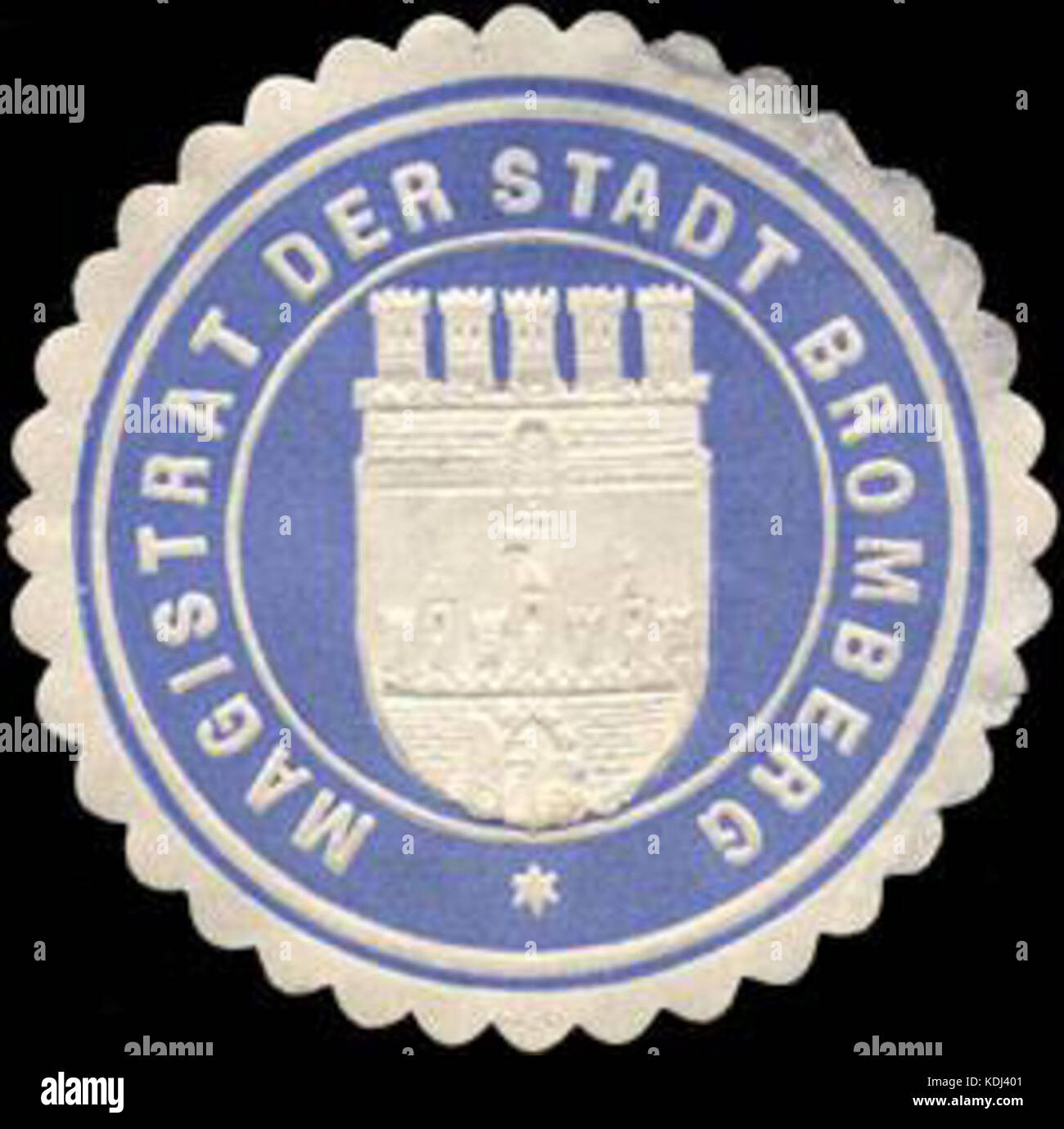 Siegelmarke Magistrat der Stadt Bromberg W0210098 Stock Photo - Alamy