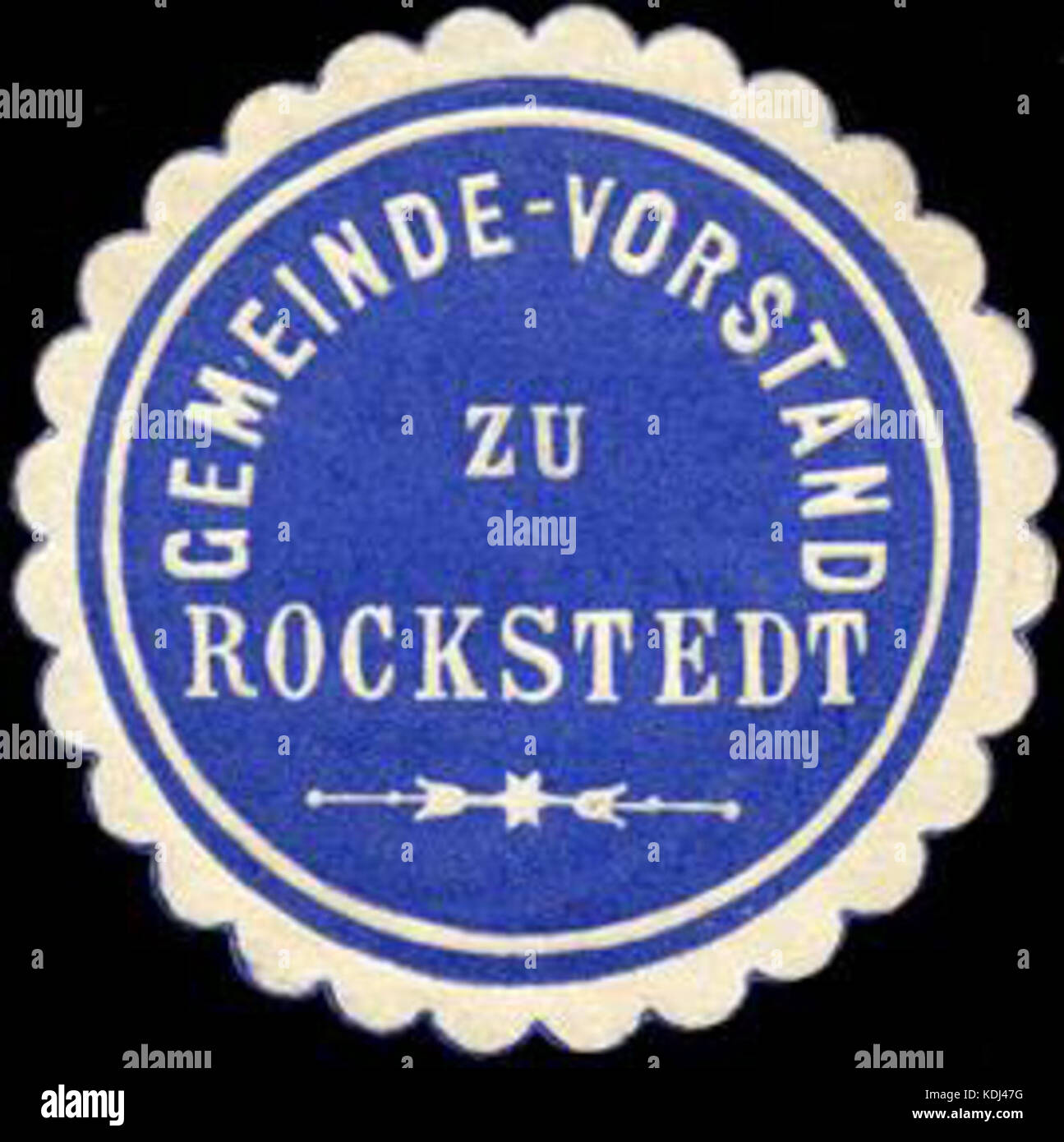 Siegelmarke Gemeinde Vorstand zu Rockstedt W0211749 Stock Photo - Alamy
