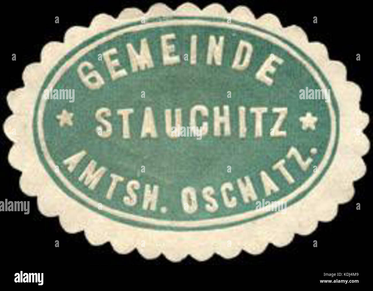This image depicts the Siegelmarke of the Gemeinde Stauchitz, part of ...