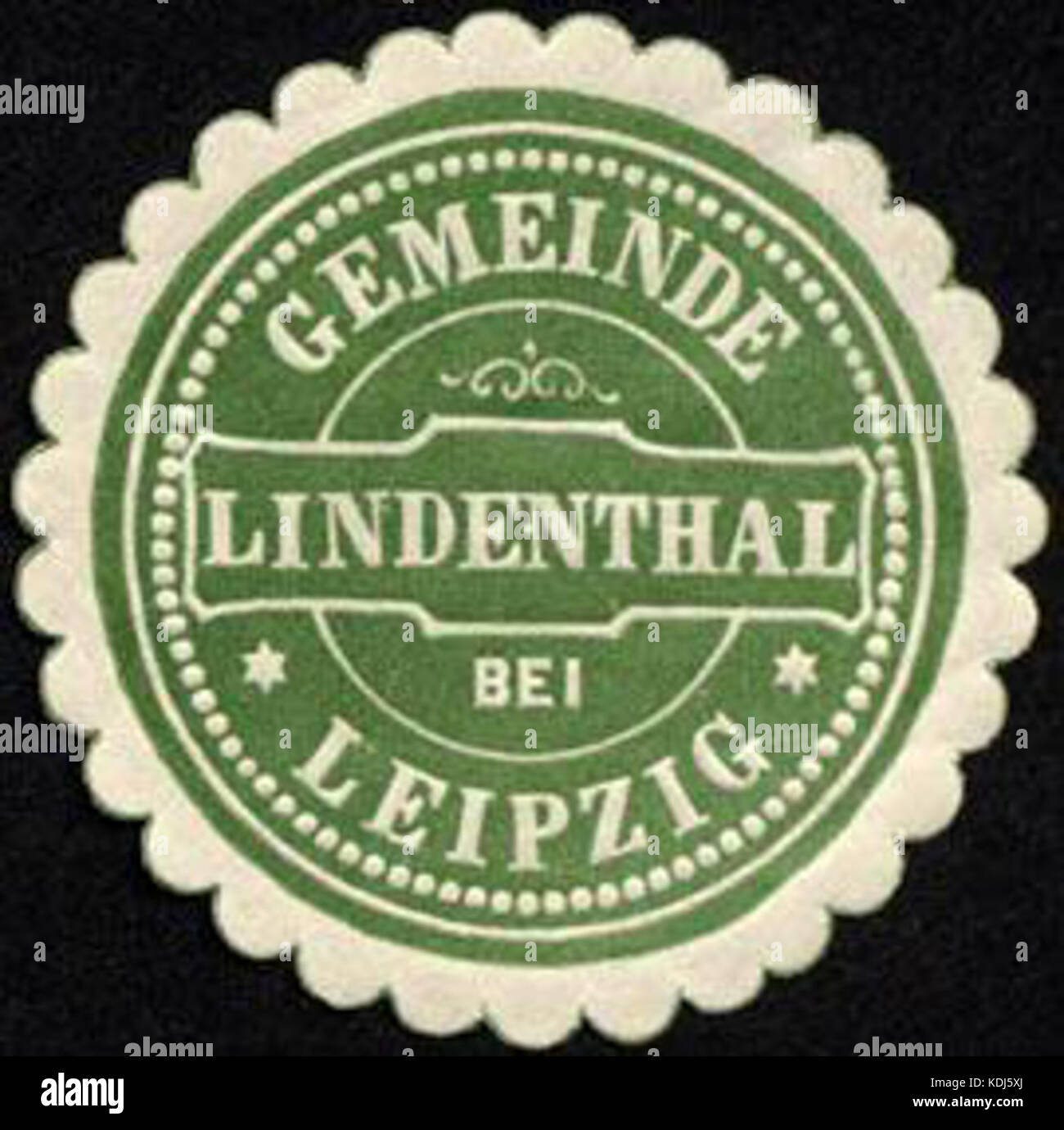 Siegelmarke Gemeinde Lindenthal bei Leipzig W0226835 Stock Photo - Alamy