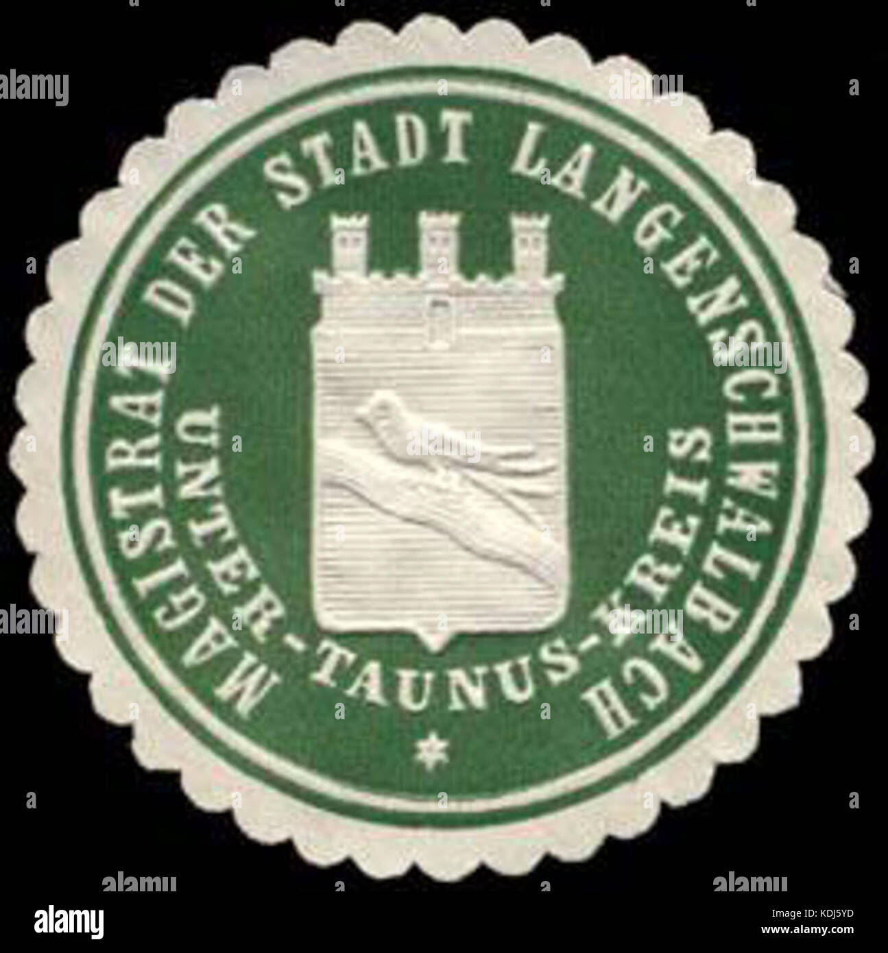 This image shows a seal from the Magistrate of Langenschwalbach in the ...