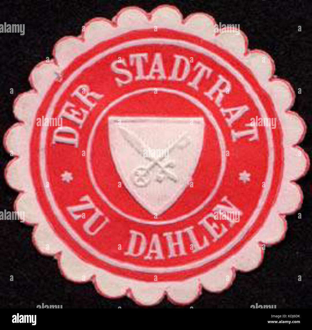 Siegelmarke Der Stadtrat zu Dahlen W0232671 Stock Photo - Alamy