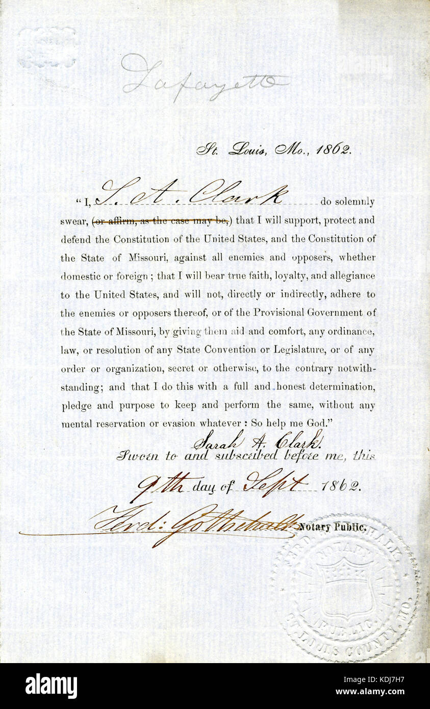 Loyalty pledge document hi-res stock photography and images - Alamy