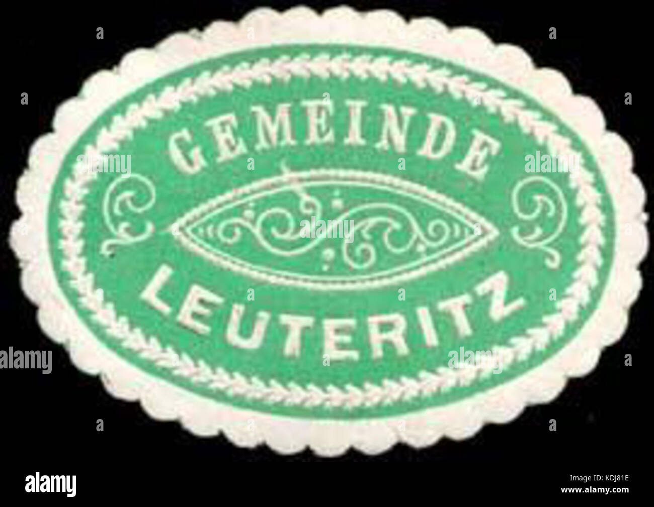 A historical stamp from the Gemeinde Leuteritz, a municipality in ...