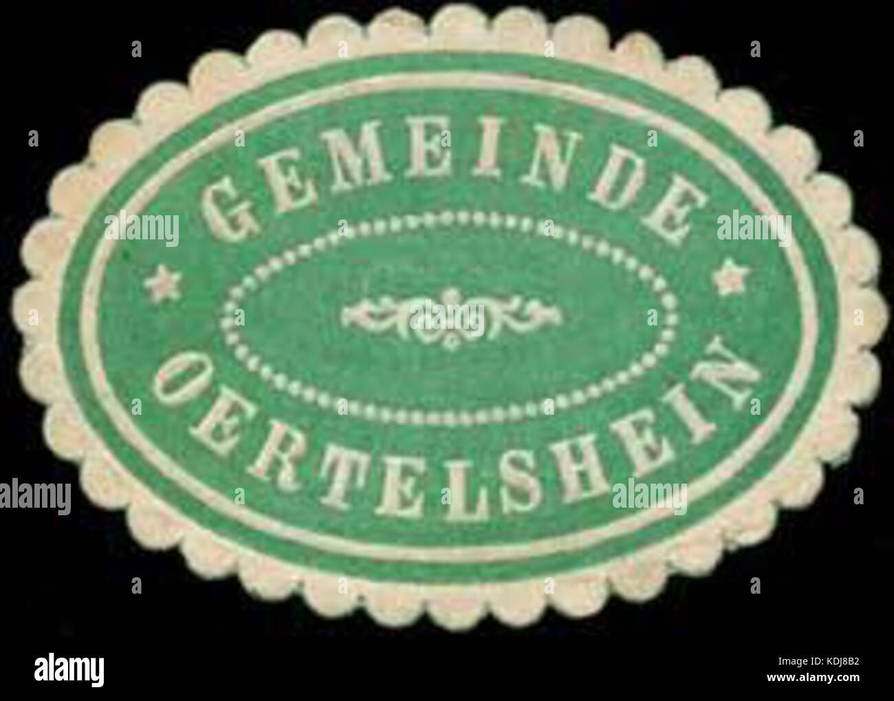 A historical postal or fiscal mark from the Gemeinde (municipality) of ...