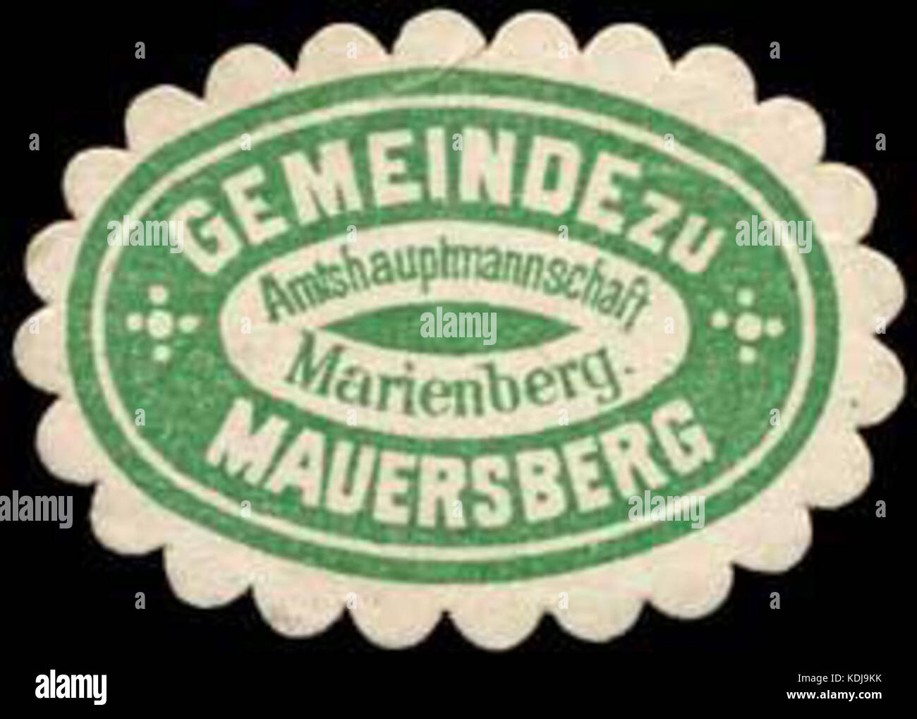 This document features the Siegelmarke (seal mark) of the Gemeinde zu ...