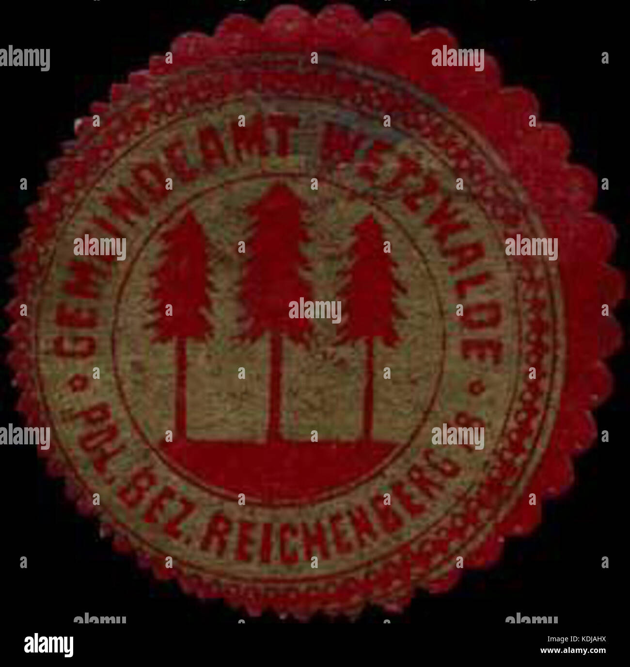 This image shows a stamp from the Siegelmarke series used by the ...