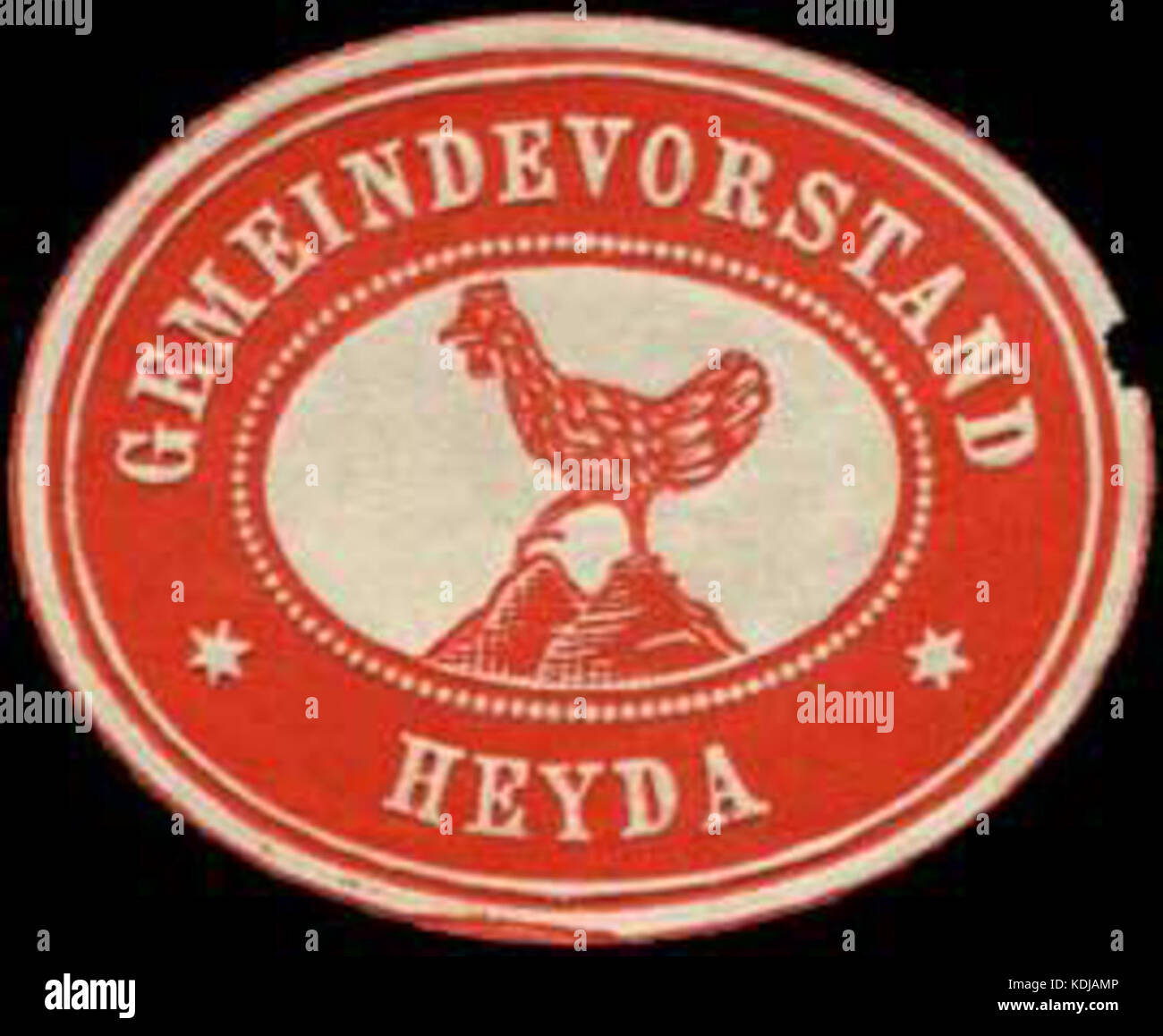 Siegelmarke Gemeindevorstand Heyda W0309914 Stock Photo - Alamy