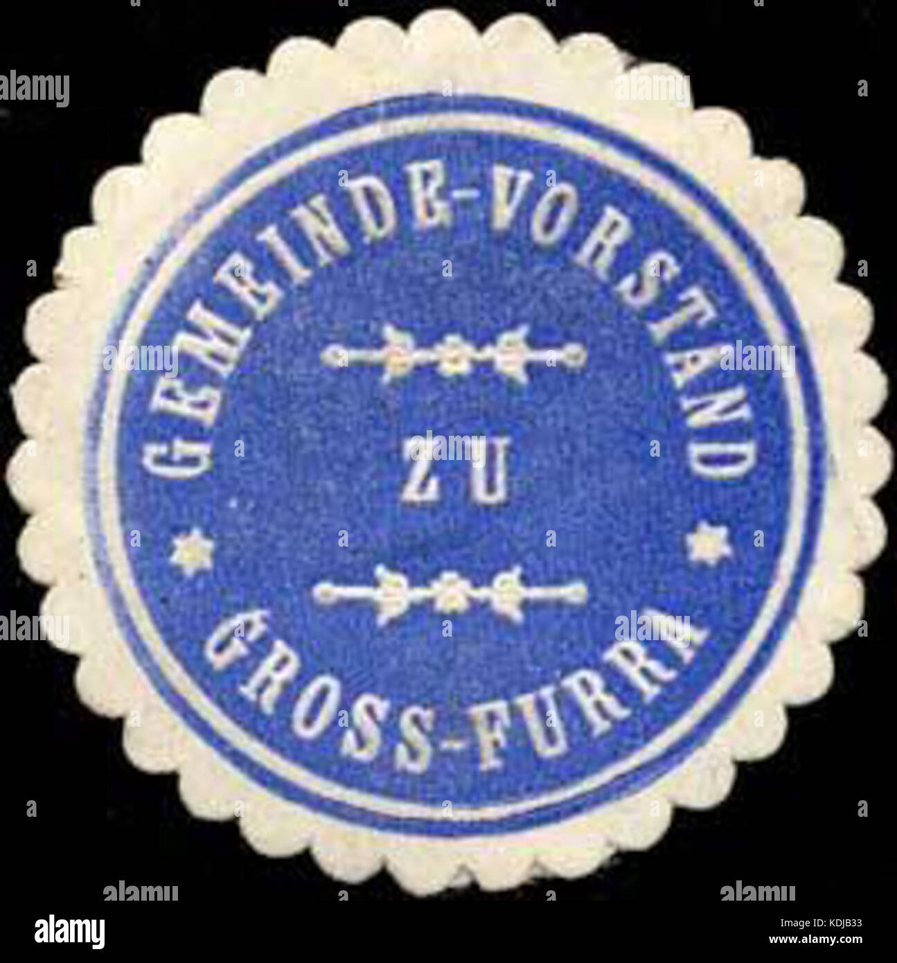 Siegelmarke Gemeinde Vorstand zu Gross Furra W0310736 Stock Photo - Alamy